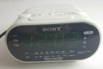 Sony Dream Machine ICF-C318 Radio Alarm Clock Dual AM FM White Auto ...
