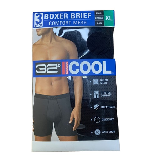 32 Degrees COOL Men's 3PK Comfort Mesh Boxer Briefs XL 40-42 Waist | eBay