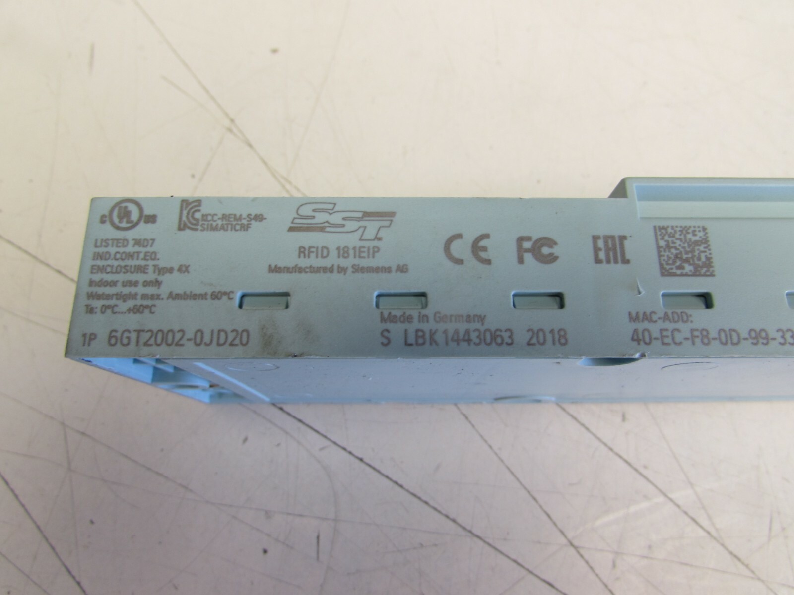 SIEMENS 6GT2002-0JD20 RFID COMMUNICATION MODULE FOR ETHERNET/IP XLNT ...