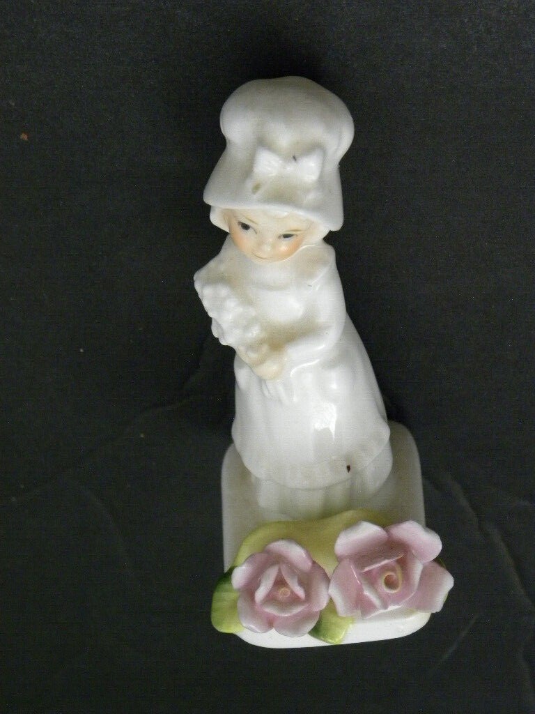 Vintage 1975 Enesco Maruri Masterpiece Bone China Girl Figurine Pink ...