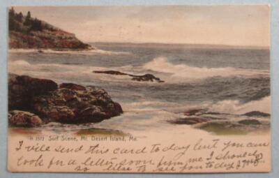 Surf Scene, Mt. Desert Island, ME Maine 1908 Rotograph Postcard (#7839 ...
