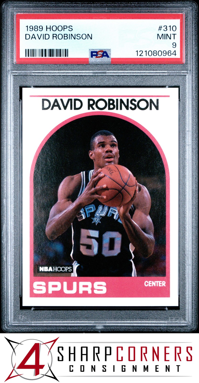 1989 HOOPS #310 DAVID ROBINSON RC SPURS HOF PSA 9 | eBay