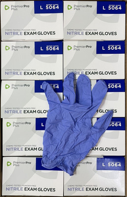 PREMIER Pro Plus Nitrile Exam Gloves Large Case of 2000 Medical Dental ...