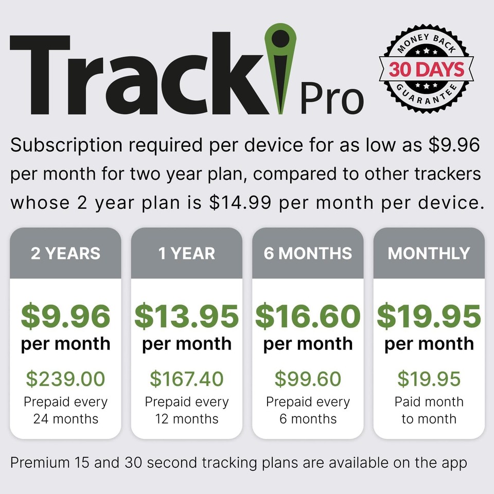 Tracki Pro GPS Tracker for Vehicles, USA made tech. Up to 7 Months Batt ...