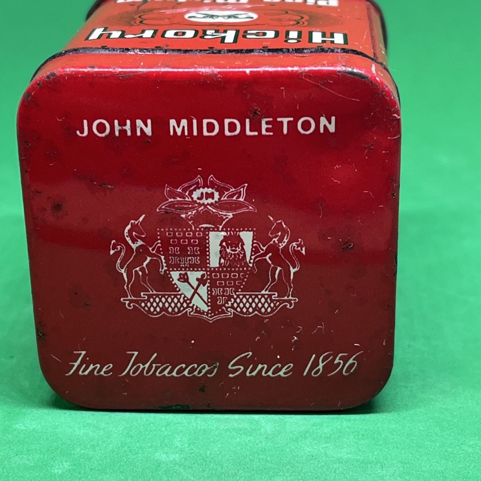 Hickory Pipe Mixture John Middleton Small Square Tobacco Tin Vintage ...