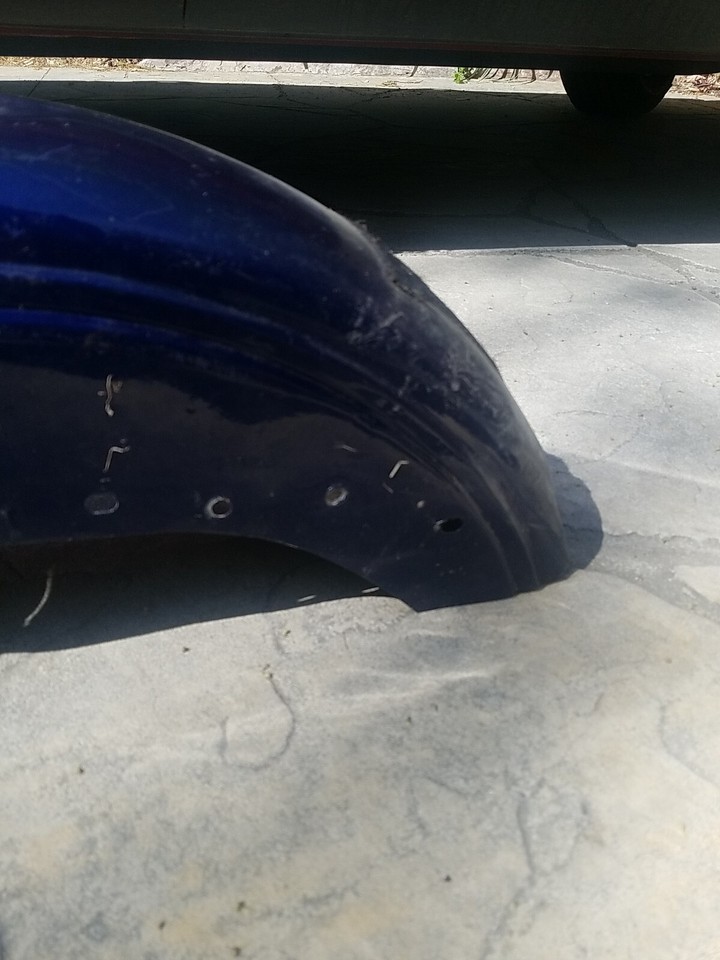 Old Harley-Davidson Motorcycle Original Knucklehead Panhead Rear Fender ...