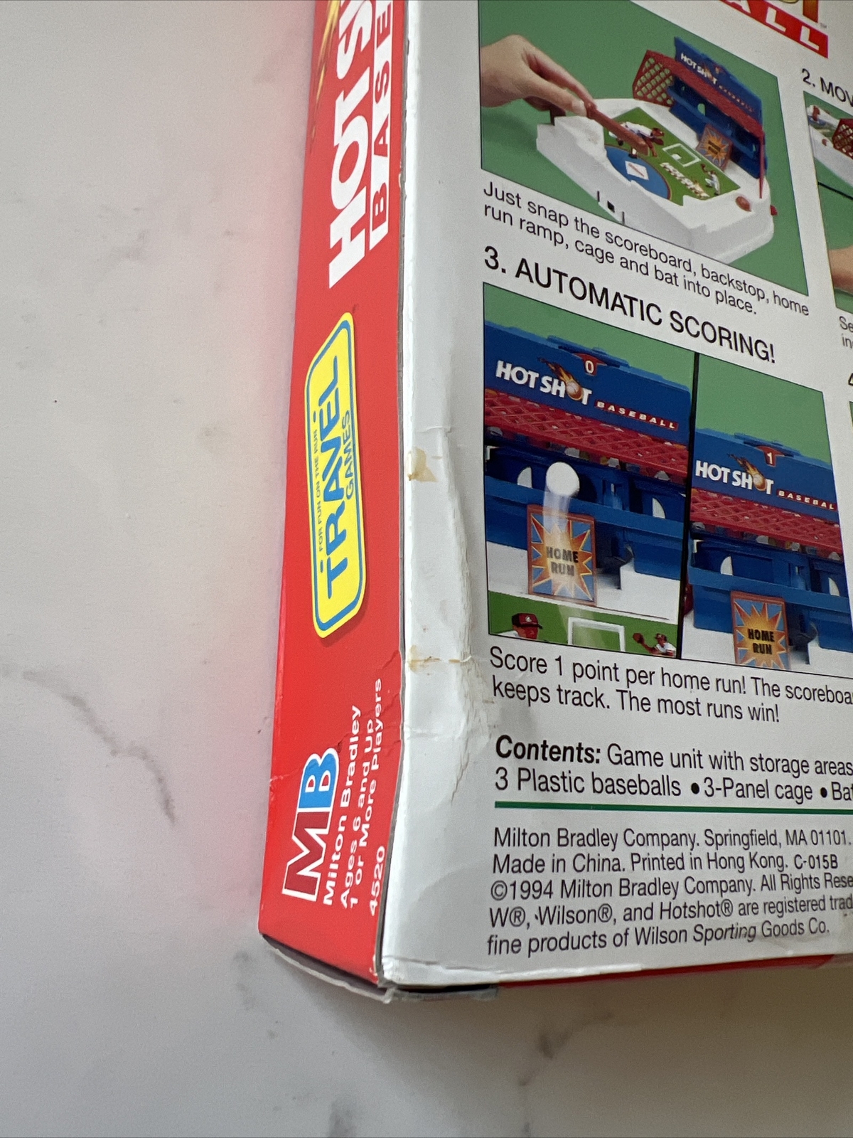 Vintage 1994 Travel Game Hot Shot Baseball Milton Bradley 4520 Hipster ...