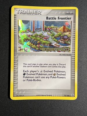 Pokemon Rare Holo Battle Frontier Trainer Stamp EX Emerald Stamped 75/ ...