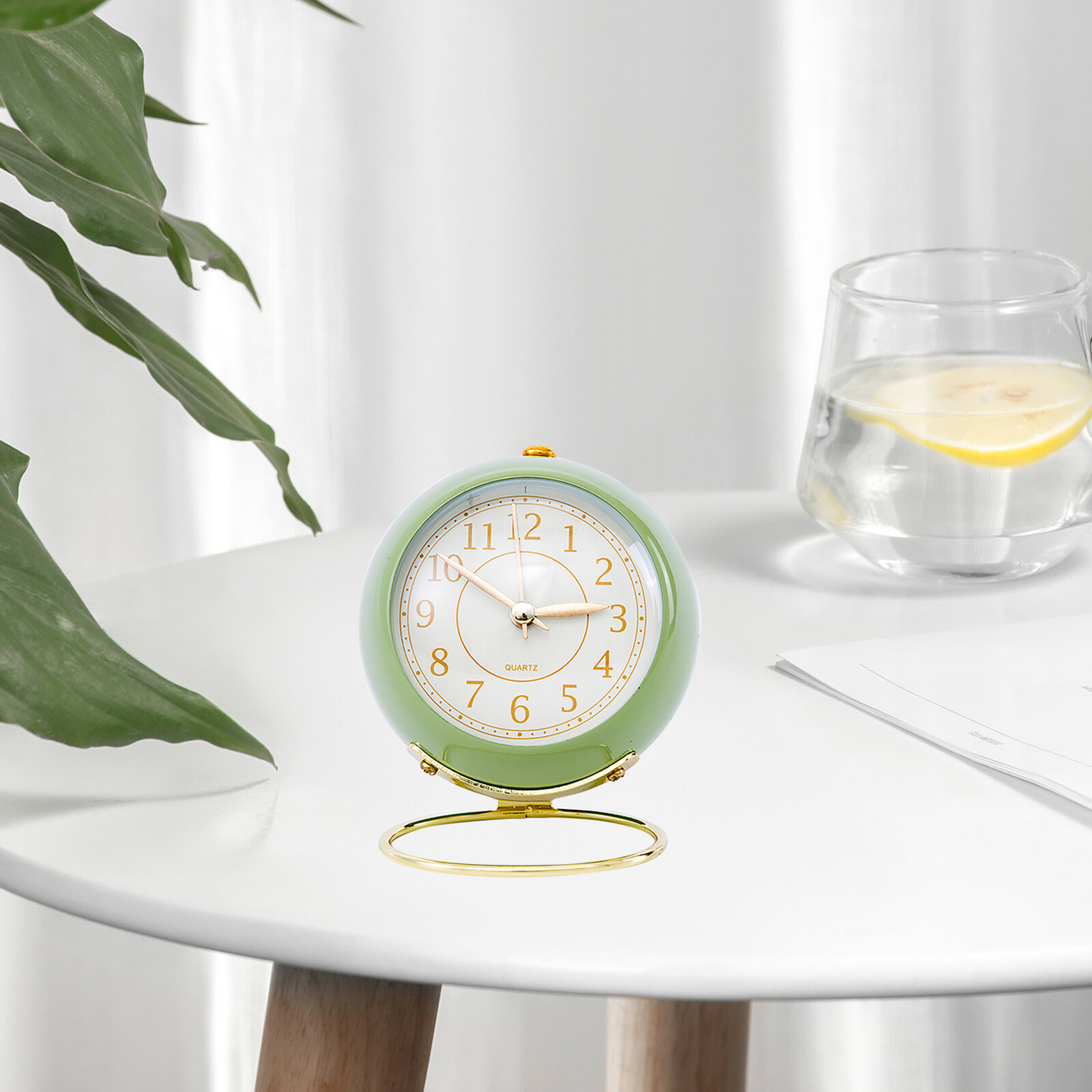Analog Alarm Clock Light Emitting Silent Non Ticking Clock for Kid ...
