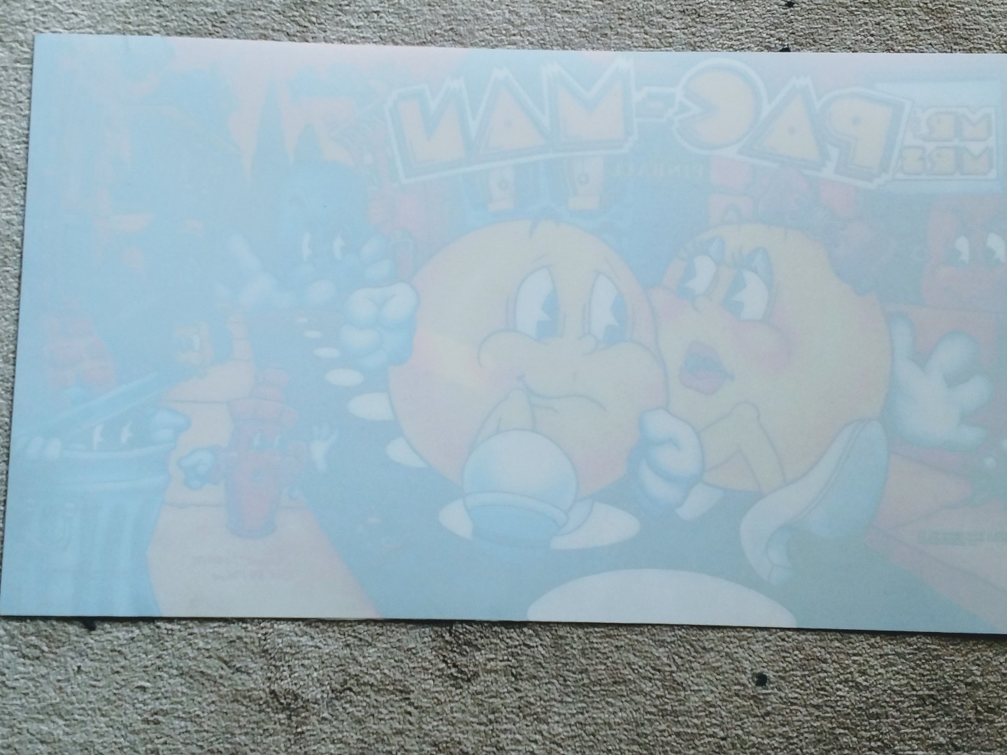 Bally Mr and Mrs PAC Man pinball machine translite | eBay