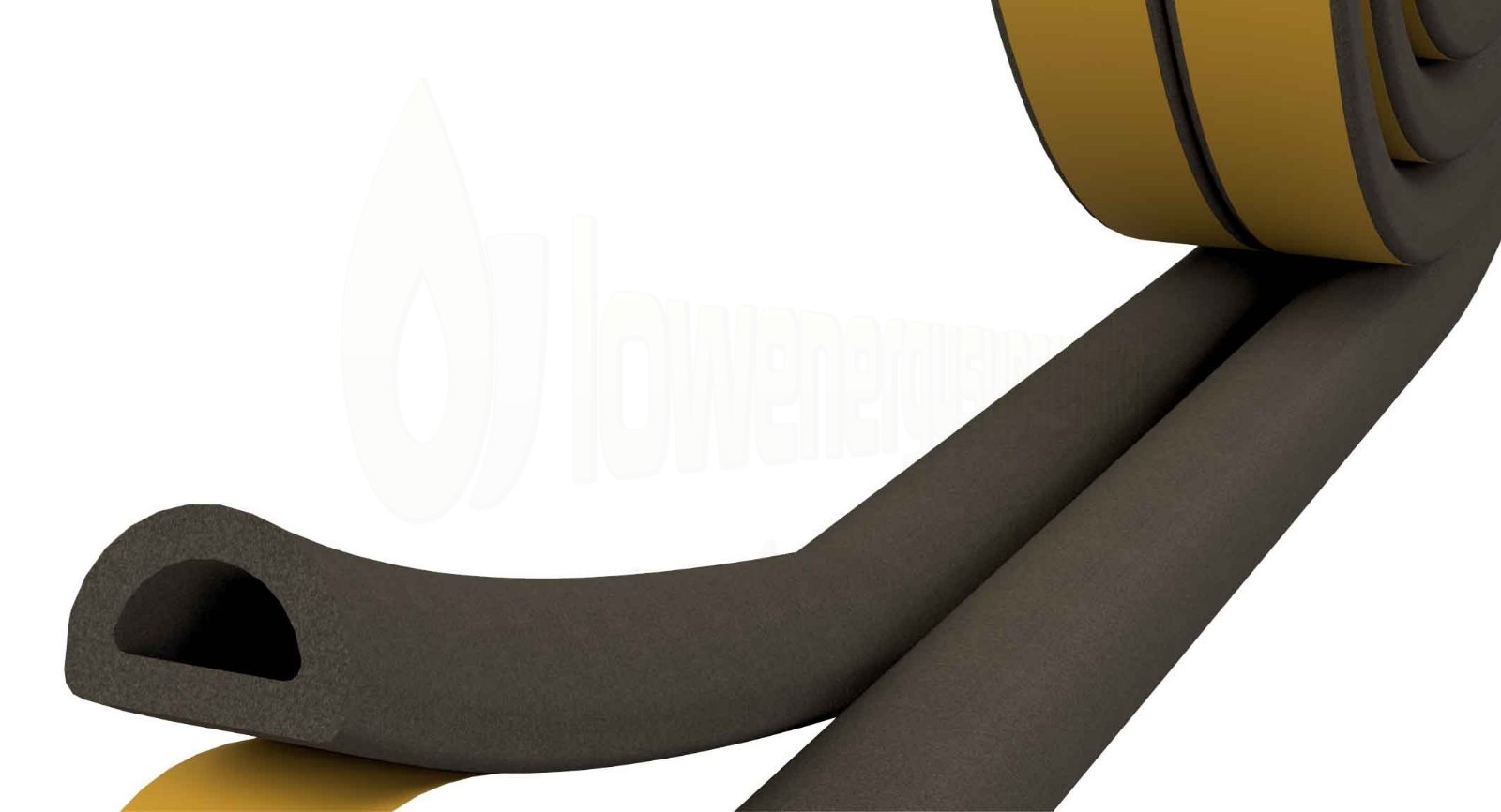 EPDM P, E or D Rubber Draught Seal Door Draft Excluder 5m & 10m lengths ...
