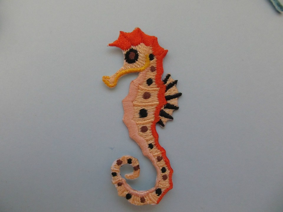 Sea Life Fish Crab Lobster Turtle Lizard Iron on Applique Patch ...