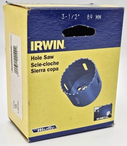 Brand New In Package Irwin 373312BX 3-1/2" (89mm) Bi-Metal Hole Saw | eBay