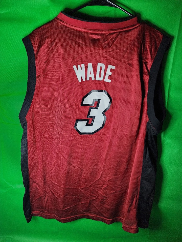 Vintage Adidas Miami Heat Dwyane Wade Basketball Jersey Youth Size XL ...