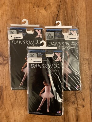 Lot of 3 Pairs Danskin Footed Tights Children Sizes Various Colors | eBay
