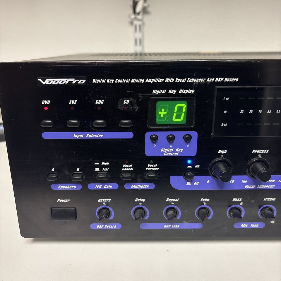 VocoPro DA-8909 RV Digital control Karaoke Mixing Amplifier DA-9800RV ...