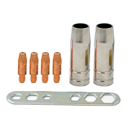 Welding Torch Contact Tips 0.8mm M6 & Tips Holder Gas Nozzle Shield Cup ...