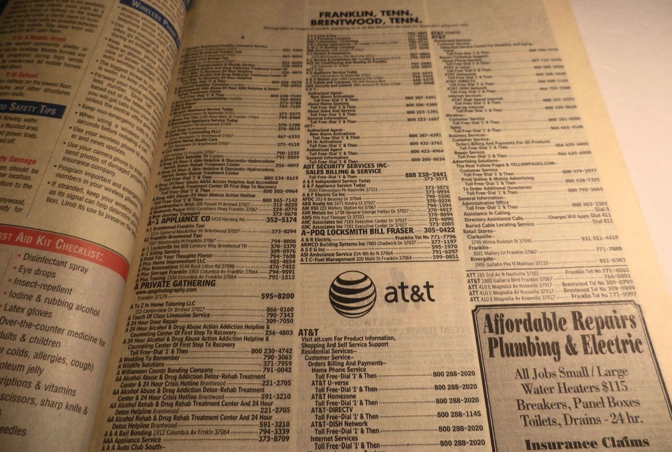 BIG 2010-2011 FRANKLIN BRENTWOOD+MORE TN PHONE DIRECTORY YELLOW PAGES ...