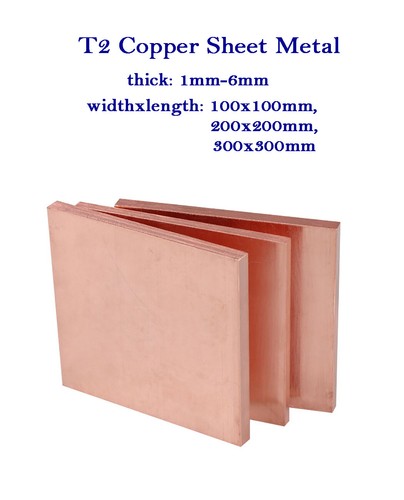 1-6mm thick 99.9% Pure Copper Cu Metal Plate T2 Copper Flat Stock ...