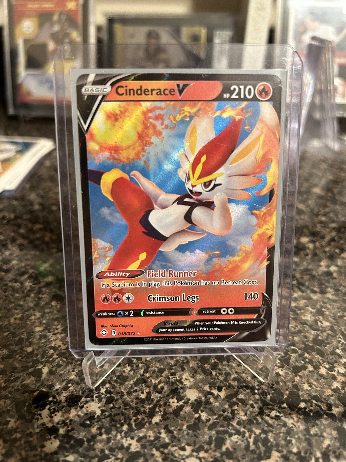 Pokémon TCG Cinderace V Shining Fates 018/072 Holo Ultra Rare. | eBay