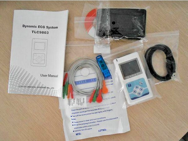 Professional TLC5000 12-Channel Holter ECG Machine -24-Hour Portable ...