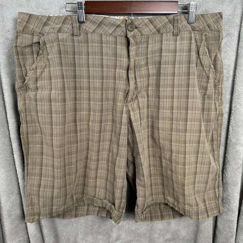 JOB Casual Chino Short Men's 40 Brown 100% Cotton Plaid Slash Pockets ...