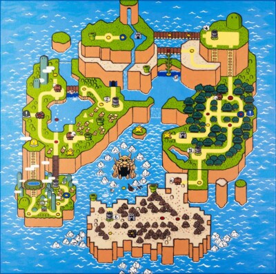 Super Mario Nintendo Map Poster Print T170 | eBay UK