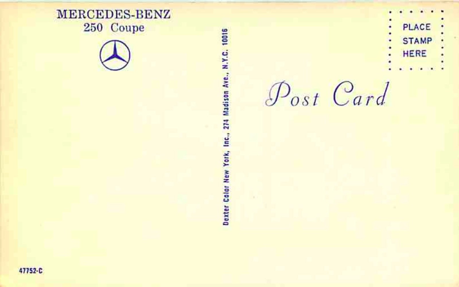 Advertising Postcard 1968 Mercedes-Benz 250 Coupe | eBay