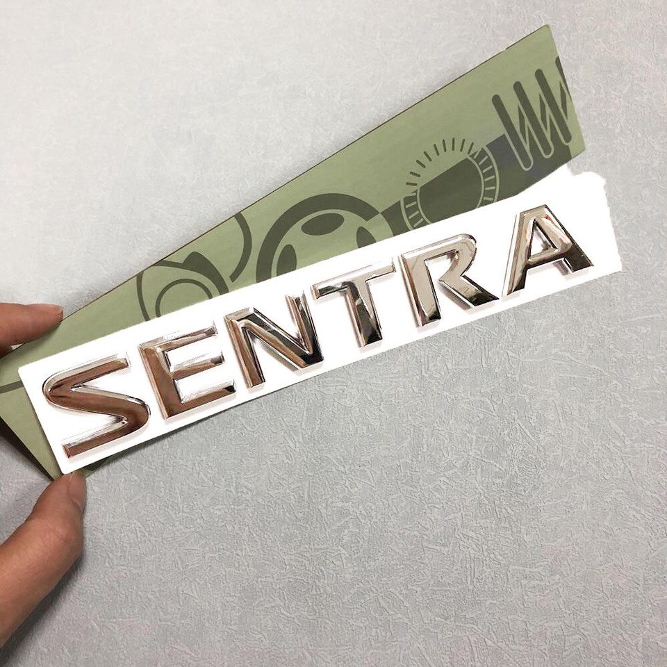 Chrome Silver For SENTRA Letter Badge Rear Trunk Liftgate Sticker ...