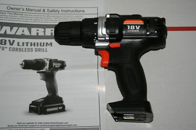 NEW Warrior Cordless Drill Driver 18V -3/8" Keyless -Bare tool, no ...
