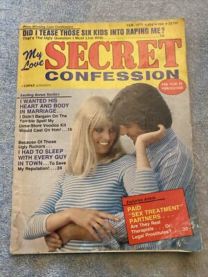 My Love Secret Confession Magazine February 1975 | eBay