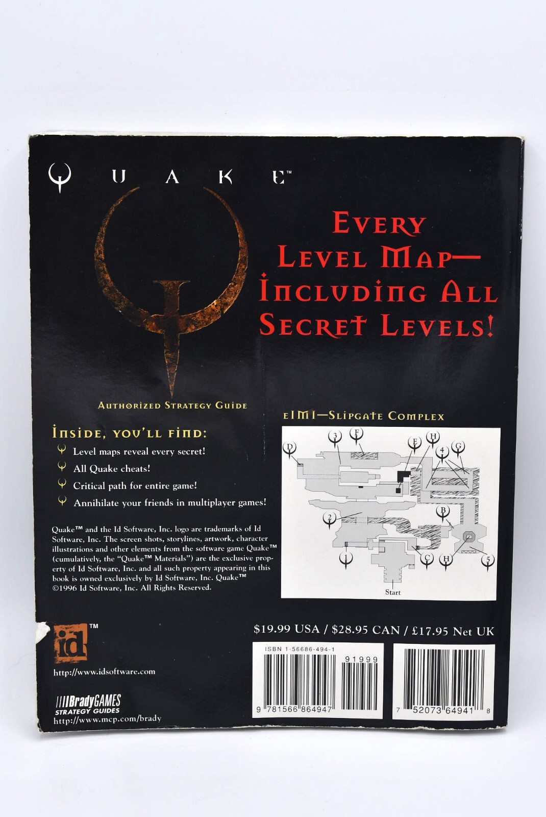 Quake Authorized Strategy Guide (1996) By Bradygames PC 9781566864947| eBay