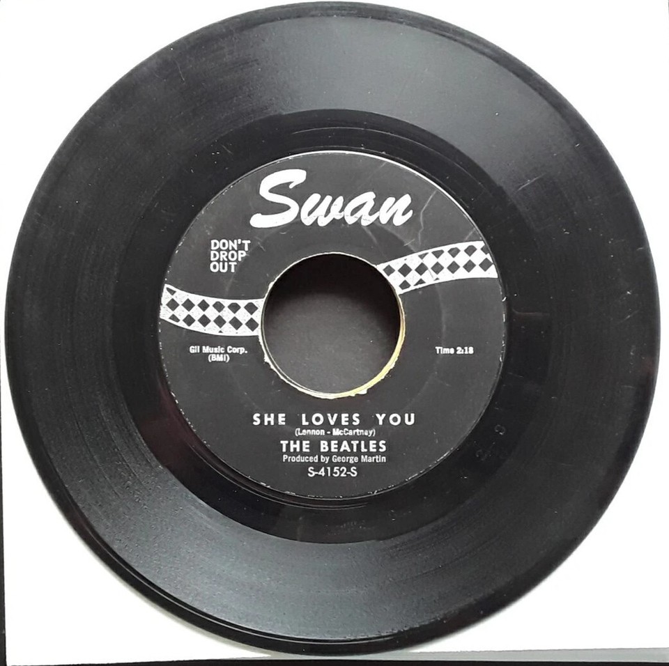 Beatles Rare 7" 45 She Loves You Martin Credit Postman VJ 581 587 Twist ...