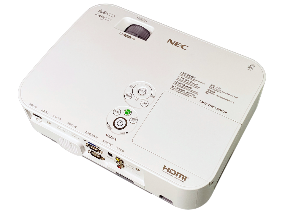 NEC ME331X 3LCD Projector Portable 3300 ANSI Professional 1080p HDMI w ...