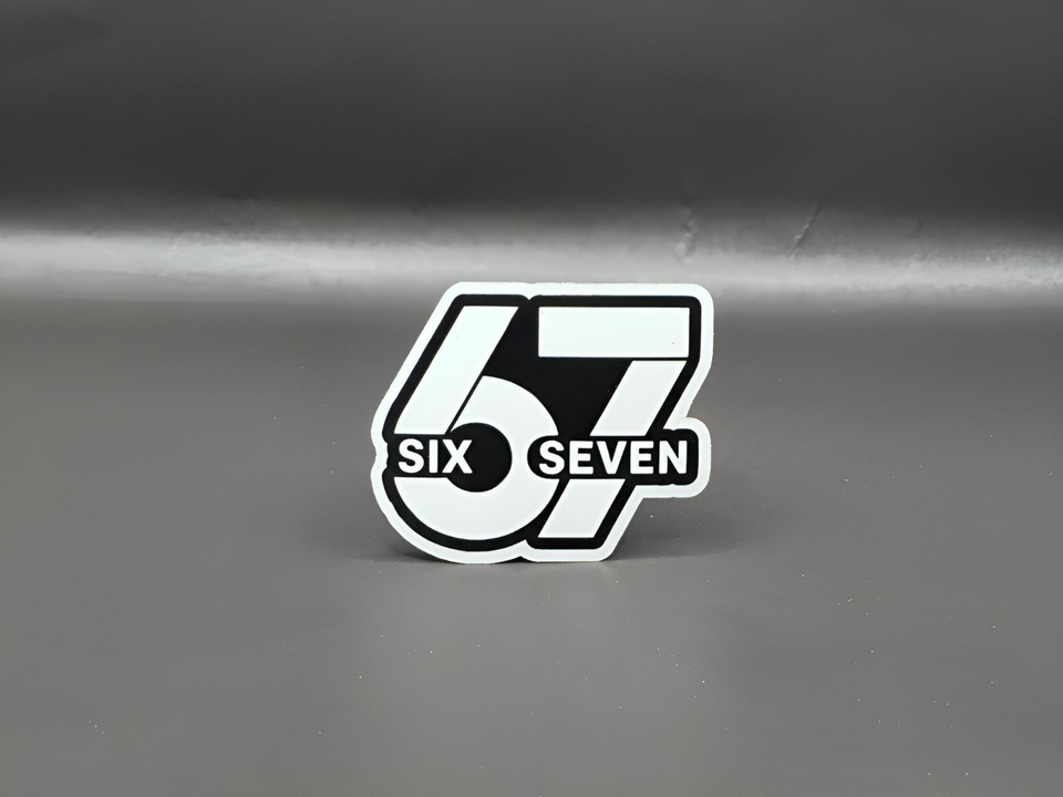 67 Six Seven Meme Stickers Funny Trend Slang Pop Culture Novelty Vinyl ...