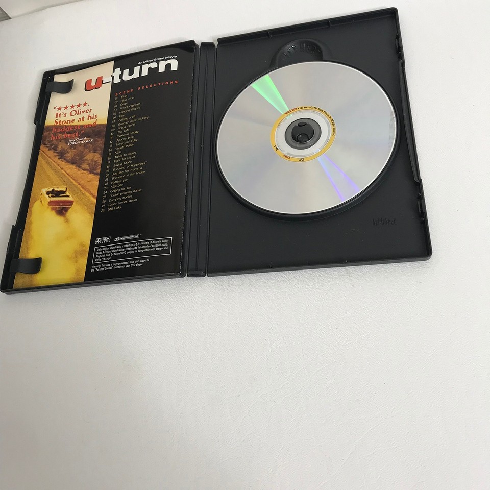 U-TURN DVD Sean Penn Jennifer Lopez 1998 Widescreen/Full Frame FLIPPER ...