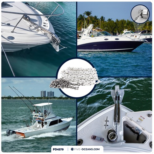 Windlass Anchor Rode 1/2"x100' 3-Strand Rope 1/4"x15' G4 Stainless ...