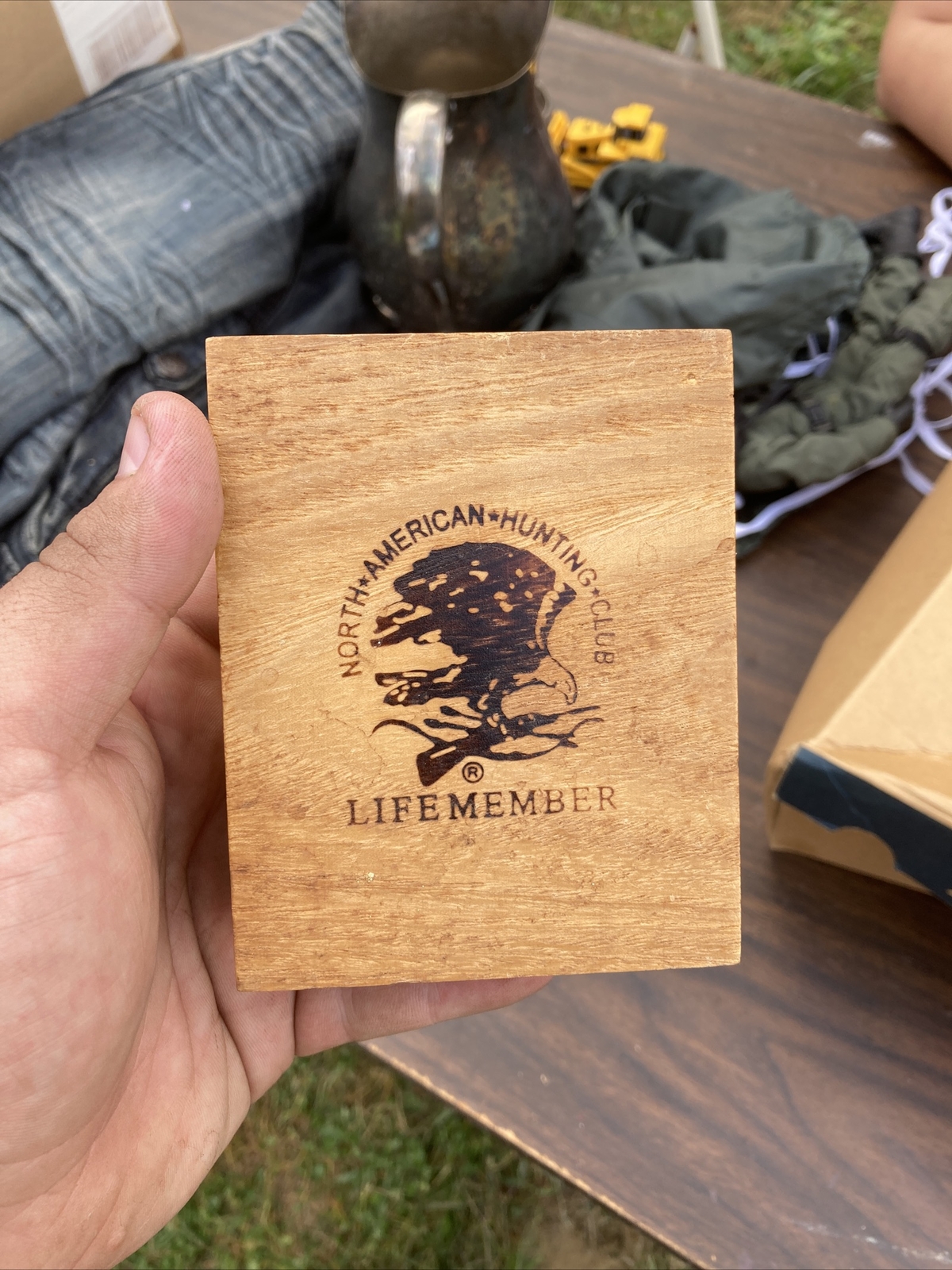 North American Hunting Club Life Member Wooden Box Sealed Deck Playing ...