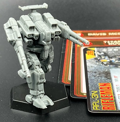Battletech Rifleman Mech Miniature with Alpha Strike Cards Catalyst | eBay