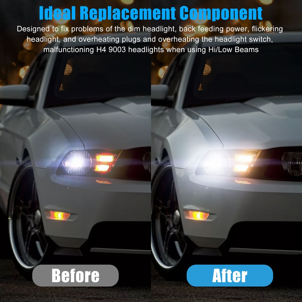 H4 LED Headlight Relay Wiring Harness Kit For Toyota Tacoma Pickup ...