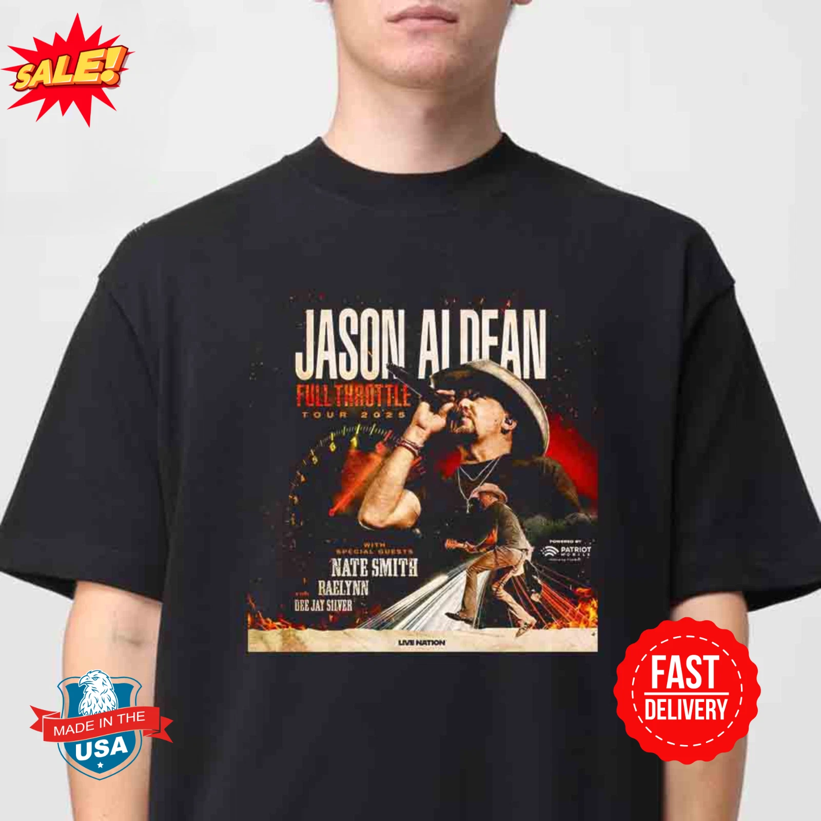 Jason Aldean Full Throttle Tour 2025 Classic T-Shirt | ID 20312402 by ...