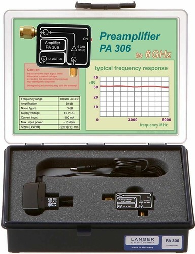 Langer EMV PA 306 SMA Set Preamplifier 100 kHz to 6 GHz (EMC Tools and ...