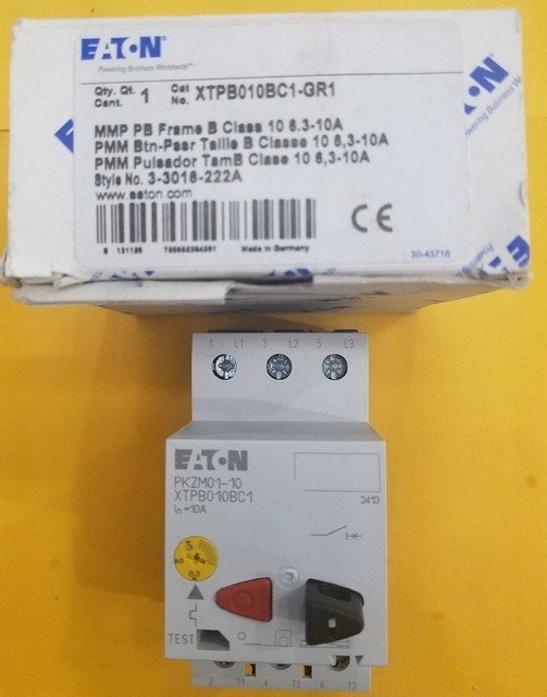 1 Eaton XTPB010BC1 Motor Protector Circuit Breaker Make OFFER for sale ...