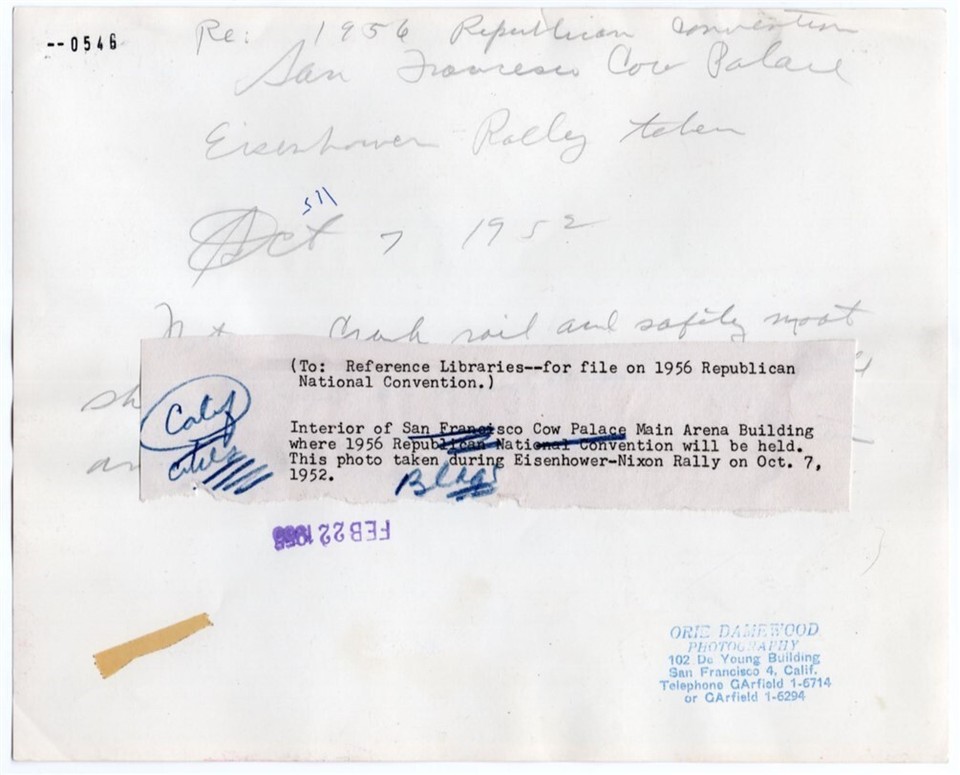 1952 San Francisco Cow Palace Eisenhower Nixon Rally Original News ...