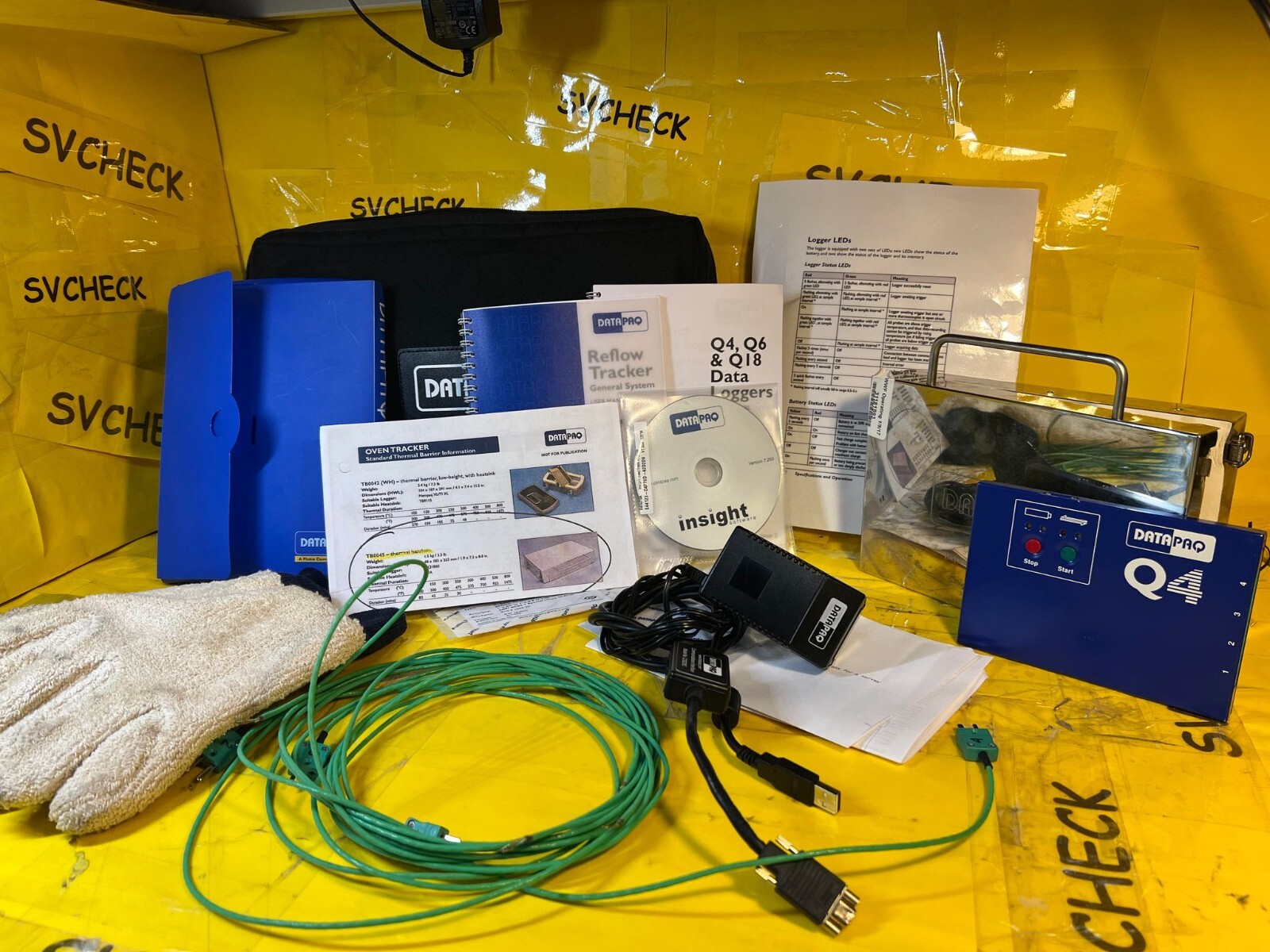 DATAPAQ DATAPAQ4 OVEN THERMAL TEMPERATURE PROFILING TRACKER SYSTEM KIT ...