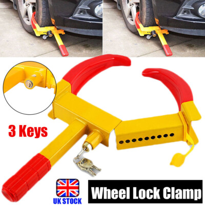 Clam Style Security Wheel Clamp Lock For Car Van Varavan Trailer ...