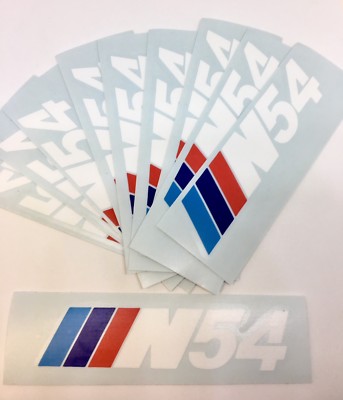 N54 Vinyl Window Sticker N54 Decal N54 Sticker TRI Color (White ...
