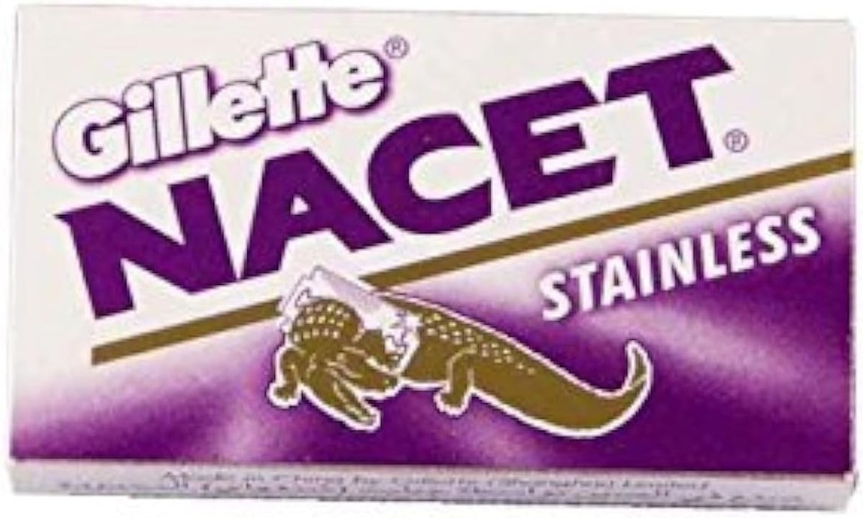100 Gilette NACET Stainless Double Edge Razor Blades Ships from ...