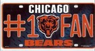 Chicago Bears #1 Fan Metal License Plate 94746308612| eBay