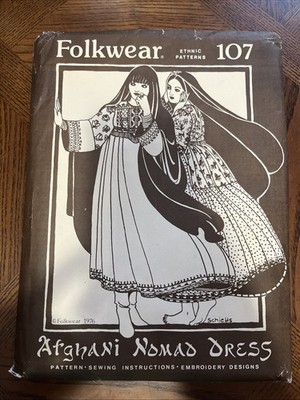 Vintage 1970's Folkwear Ethnic Sewing Dress Pattern, 107, Sz 6-16 ...